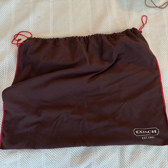 Coach | Bags | Coach Black Leather Bag With Blue Stitching | Poshmark